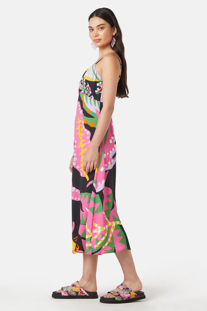 Tropical Leaves Long Dress – Gorman