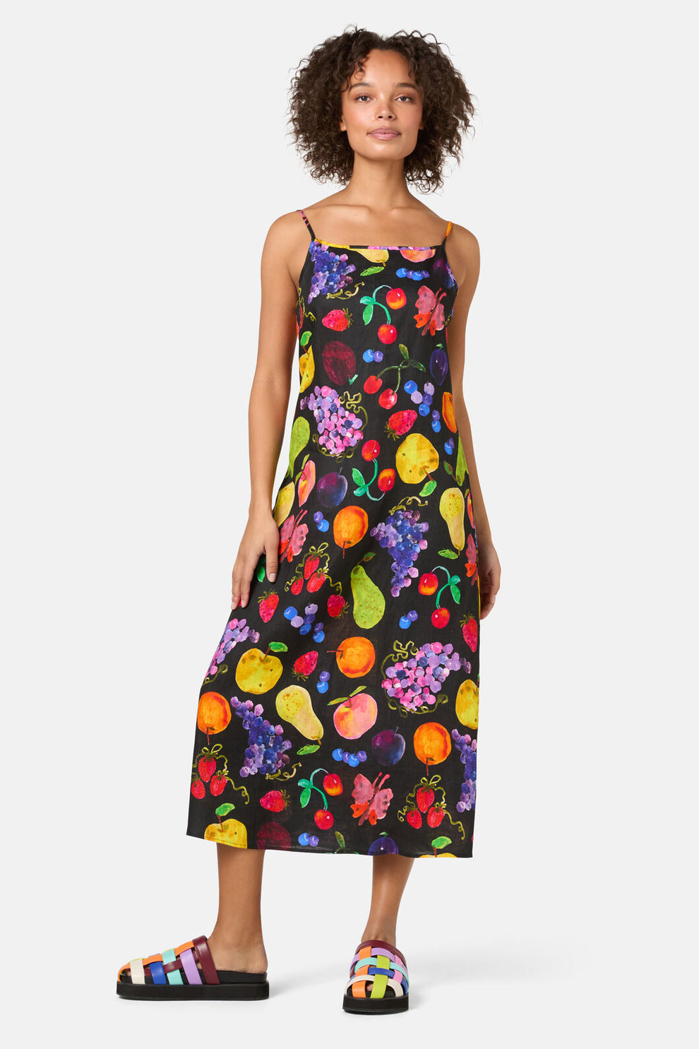 Fruit Party Linen Slip Dress – Gorman