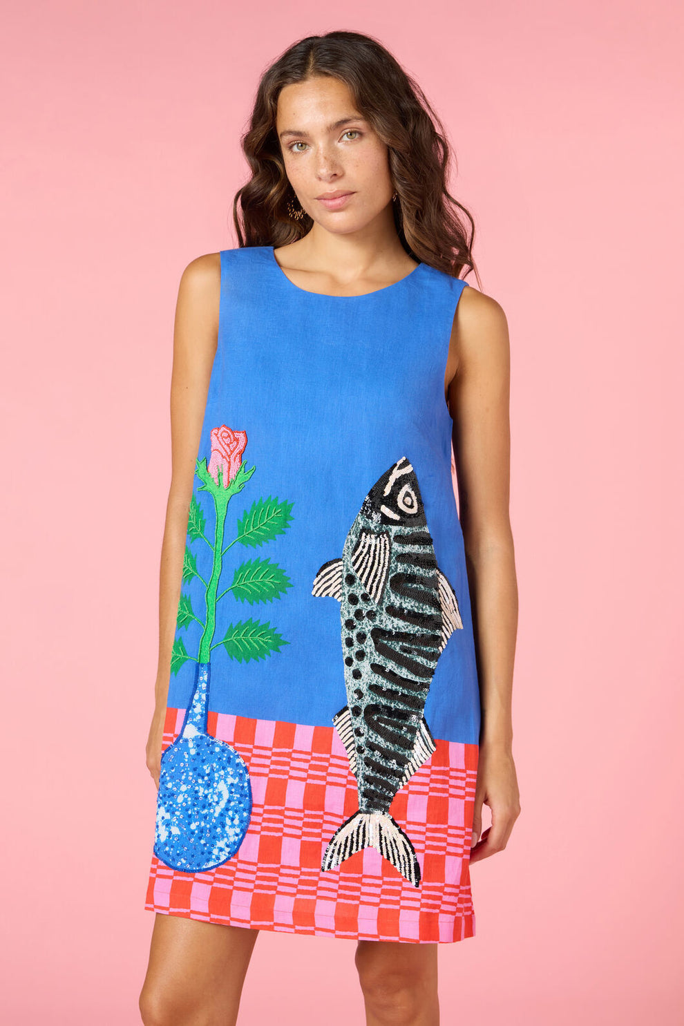 Gone Fishing Print Shift Dress – Gorman