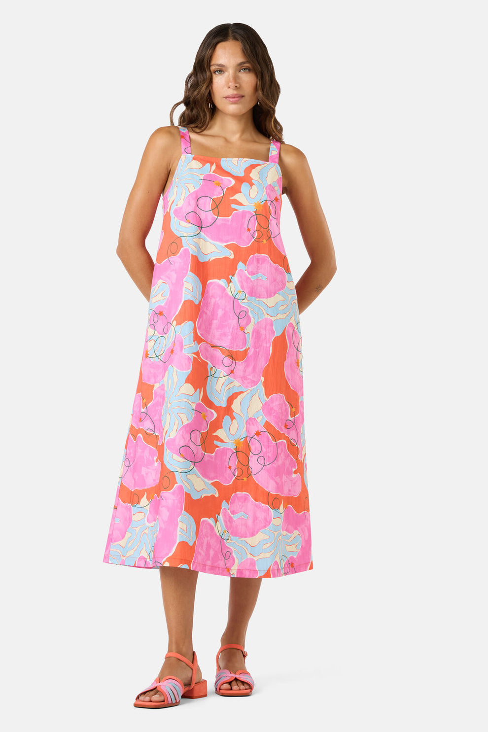 Fleur Rosa Print Midi Dress – Gorman