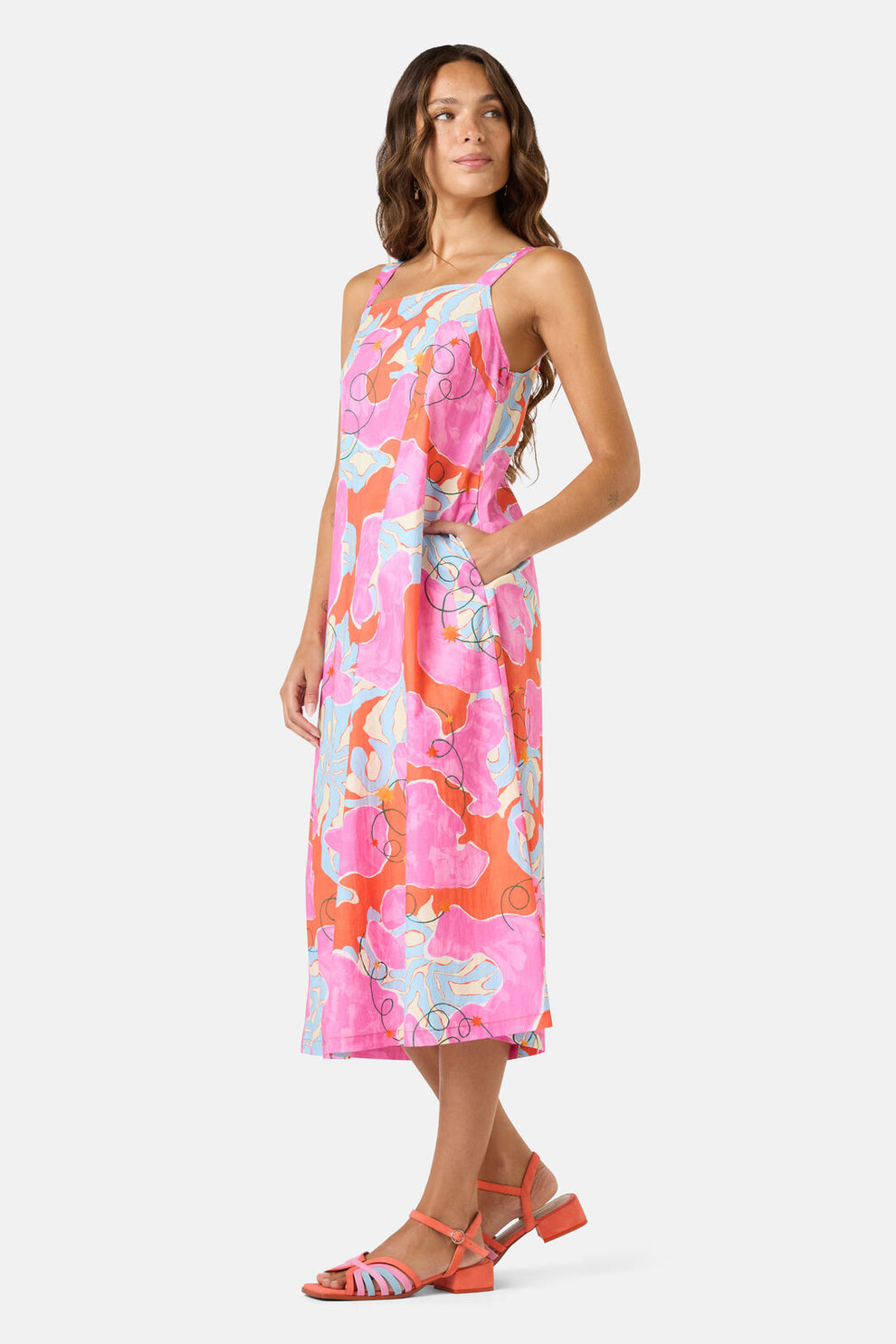 Fleur Rosa Print Midi Dress – Gorman