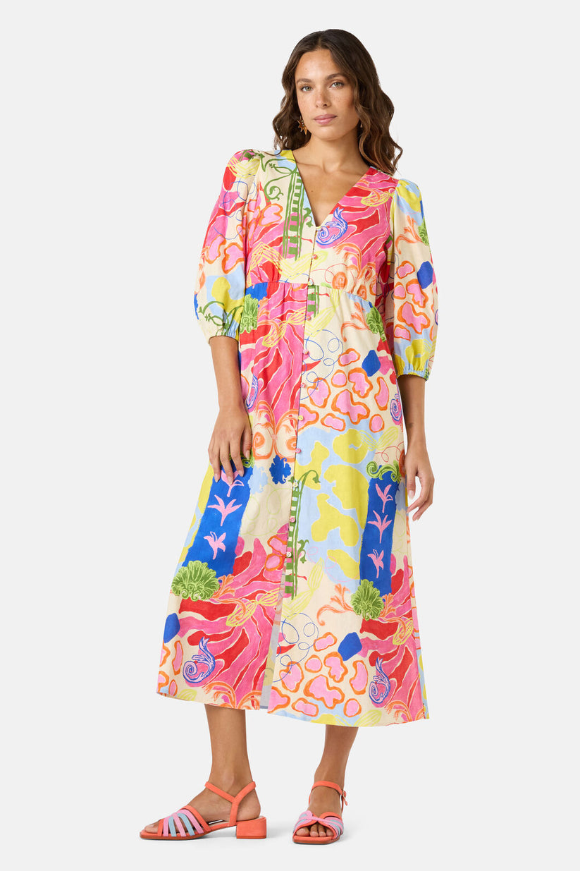 Fleur Tango Print Long Dress – Gorman