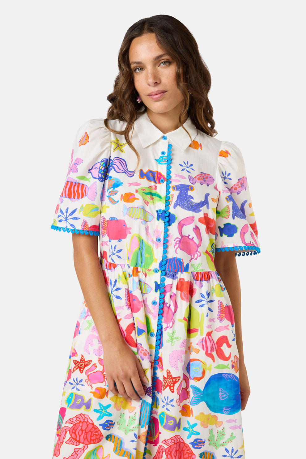 Fish Ahoy Print Cotton Dress – Gorman