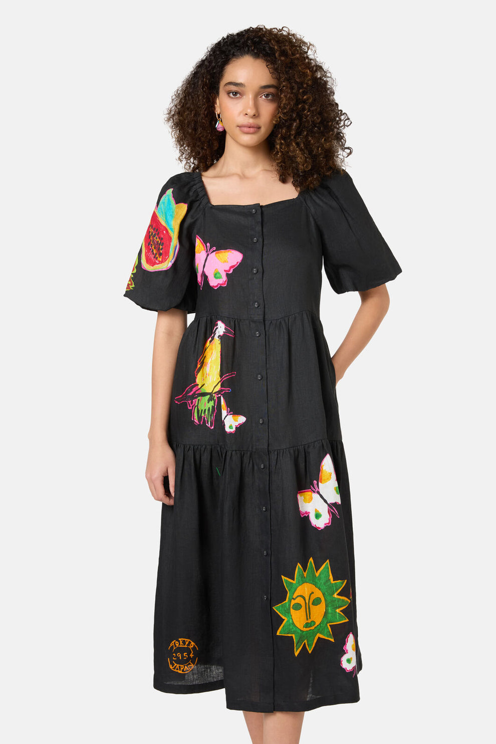 Pen Pals Tiered Linen Dress – Gorman