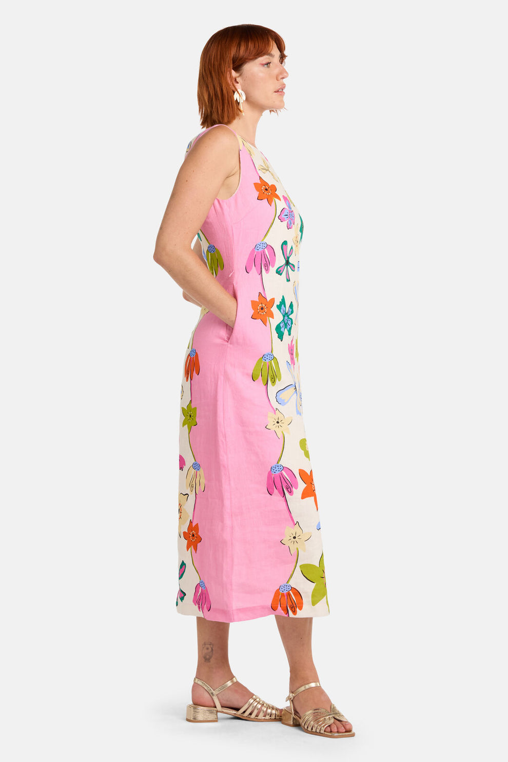 Daisy Chain Print Long Dress – Gorman