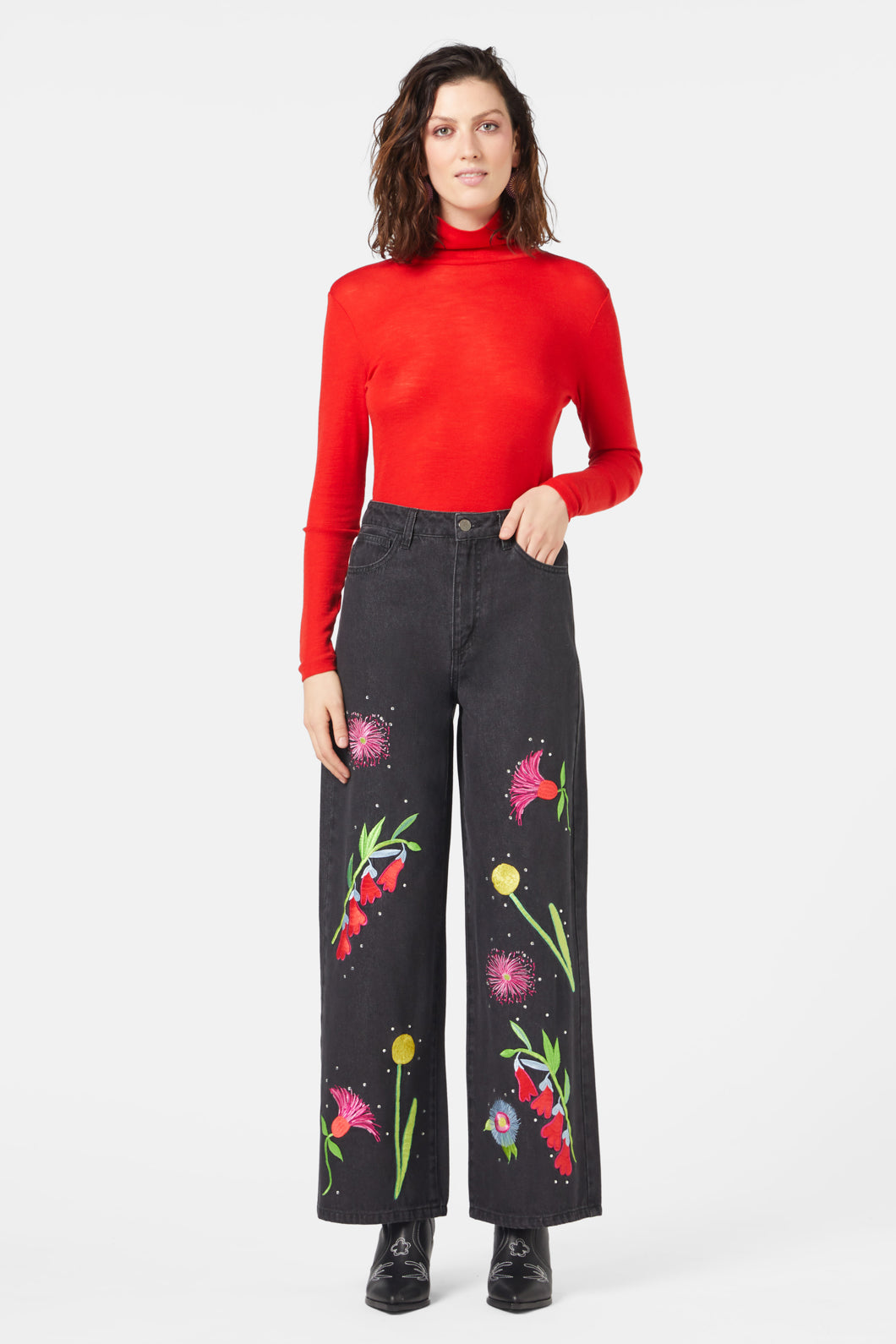 Winter Waratah Embroidered Jeans – Gorman