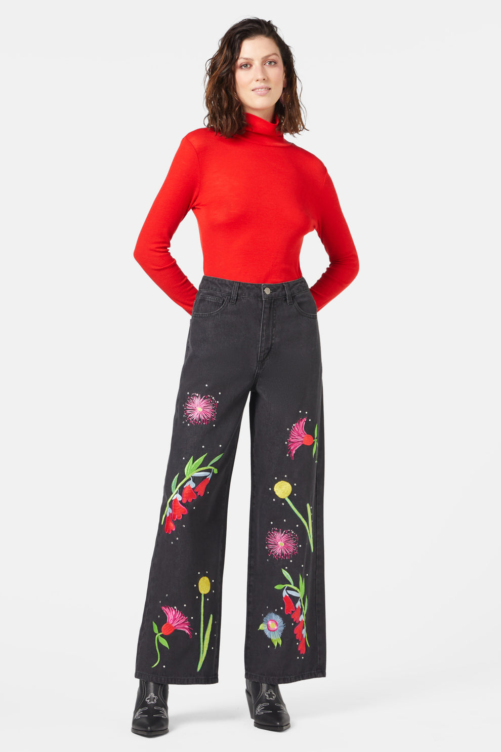 Winter Waratah Embroidered Jeans – Gorman