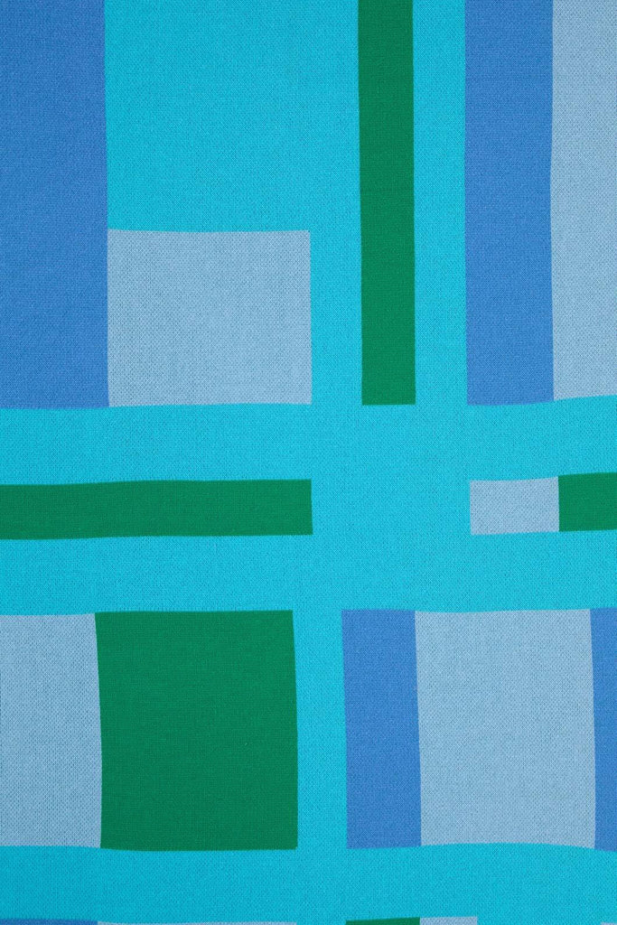 Blue Blocks Cotton Throw – Gorman