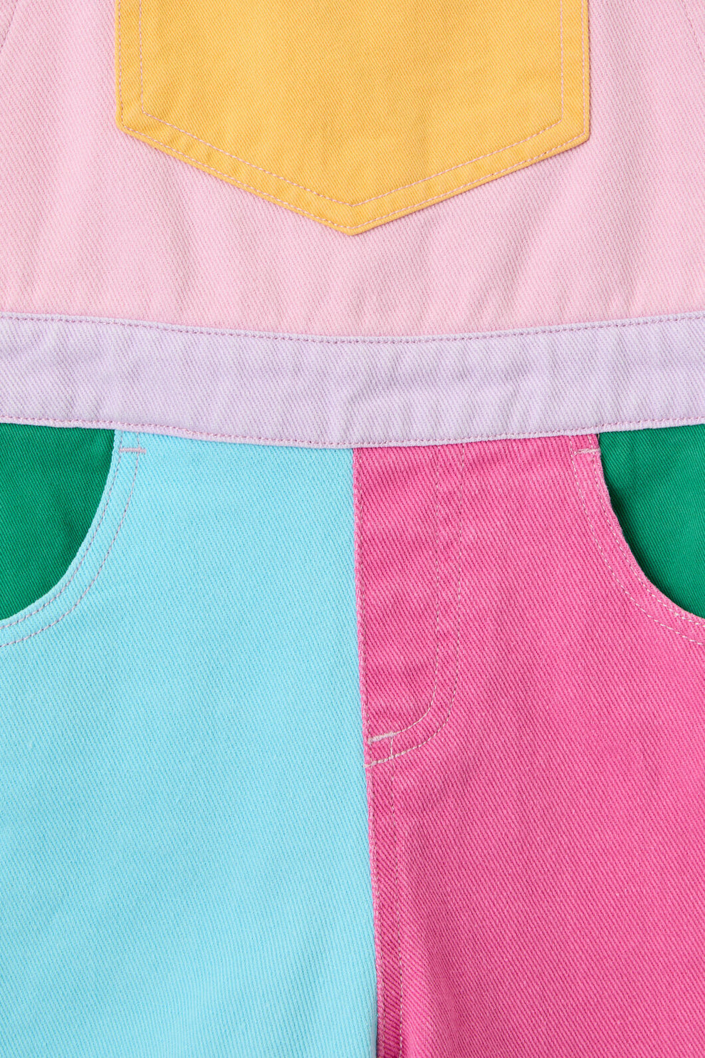 Colour Block Kids Overalls Pink – Gorman