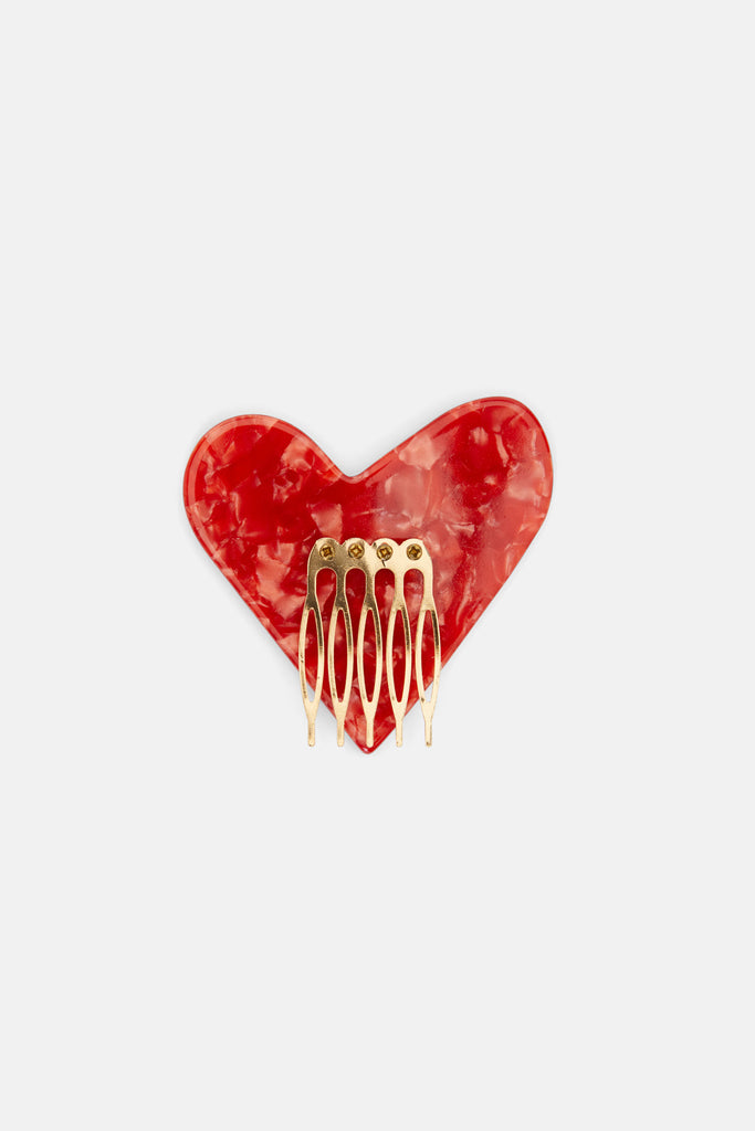 RED HEART HAIR COMB – Gorman