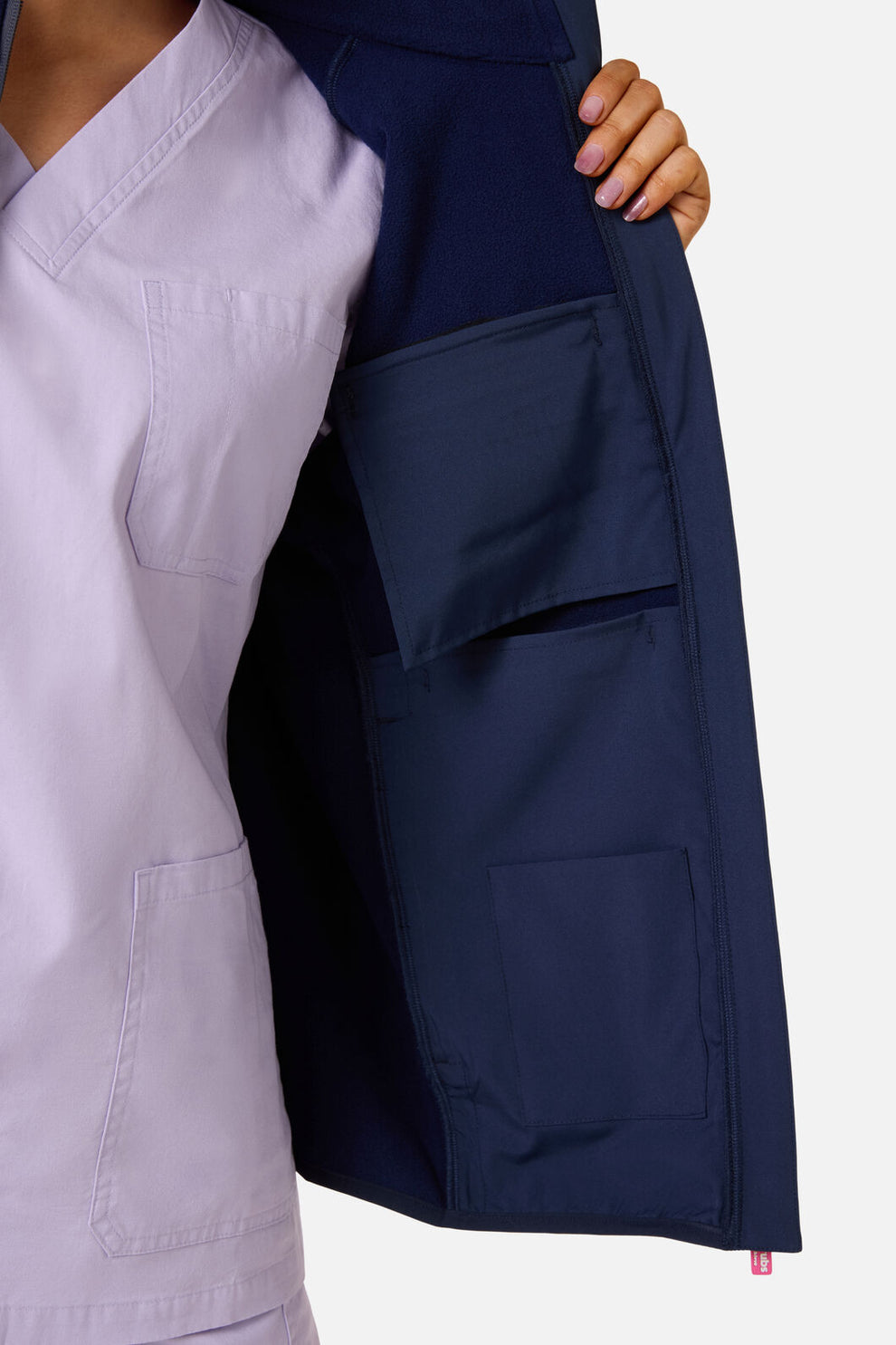 Navy Polar Fleece Scrub Vest – Gorman