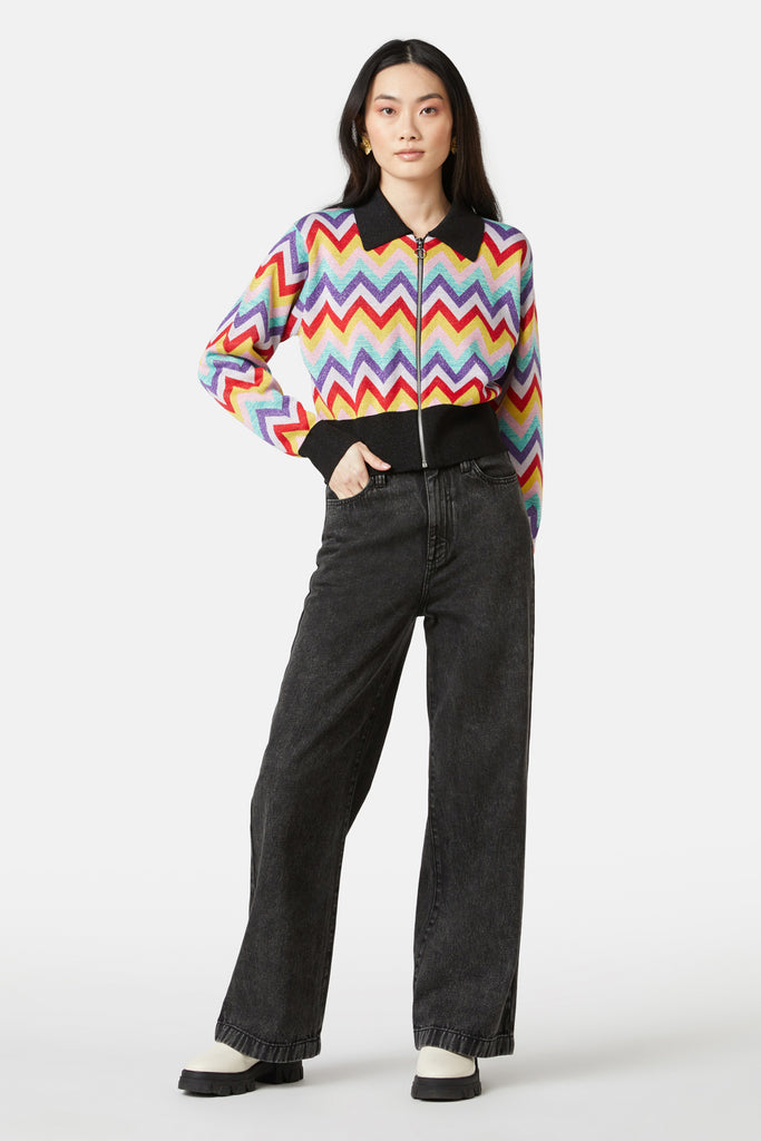 Chevron Lurex Knit Jacket – Gorman