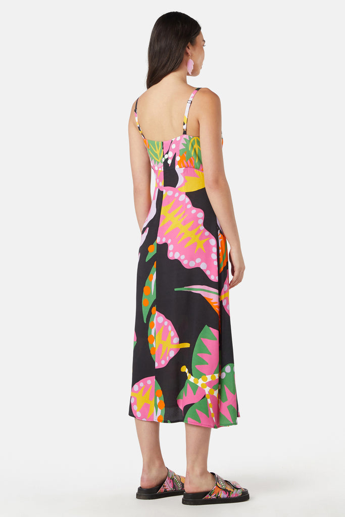 Tropical Leaves Long Dress – Gorman