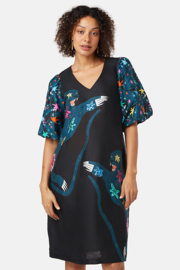 Star Panther Embroidered Dress – Gorman